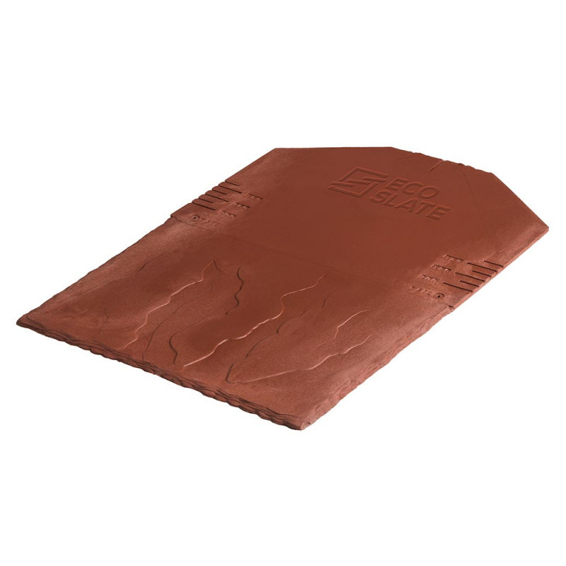 Eco Slate Recycled Plastic Slate Roof Tile Old World Red - Pack of 16 ...