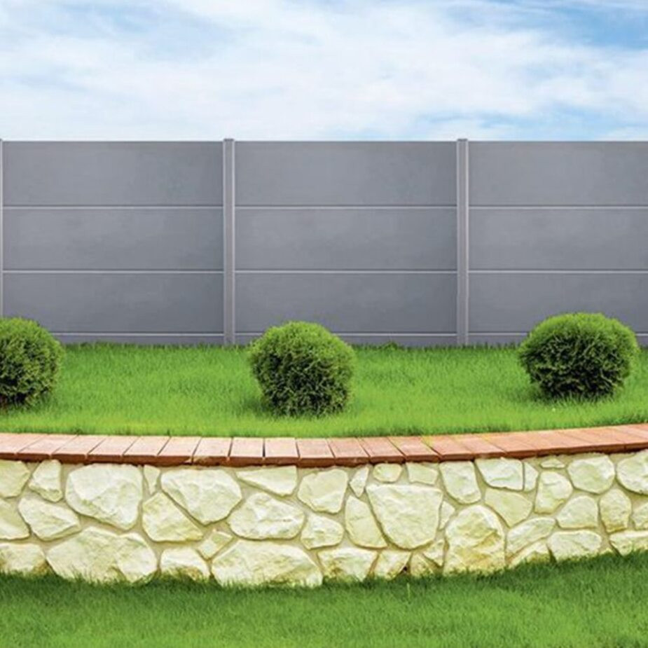 Endurofence Composite Fence Panel Goosewing Grey with Top Cap ...