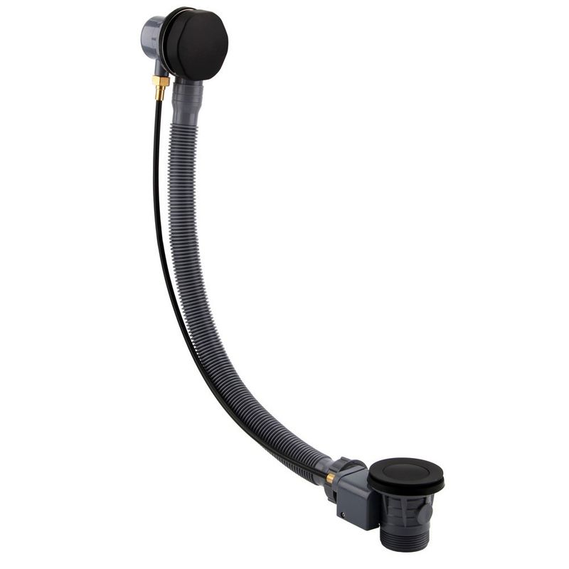 Essential Matt Black Pop Up Bath Waste Assembly | Plumbing Superstore®
