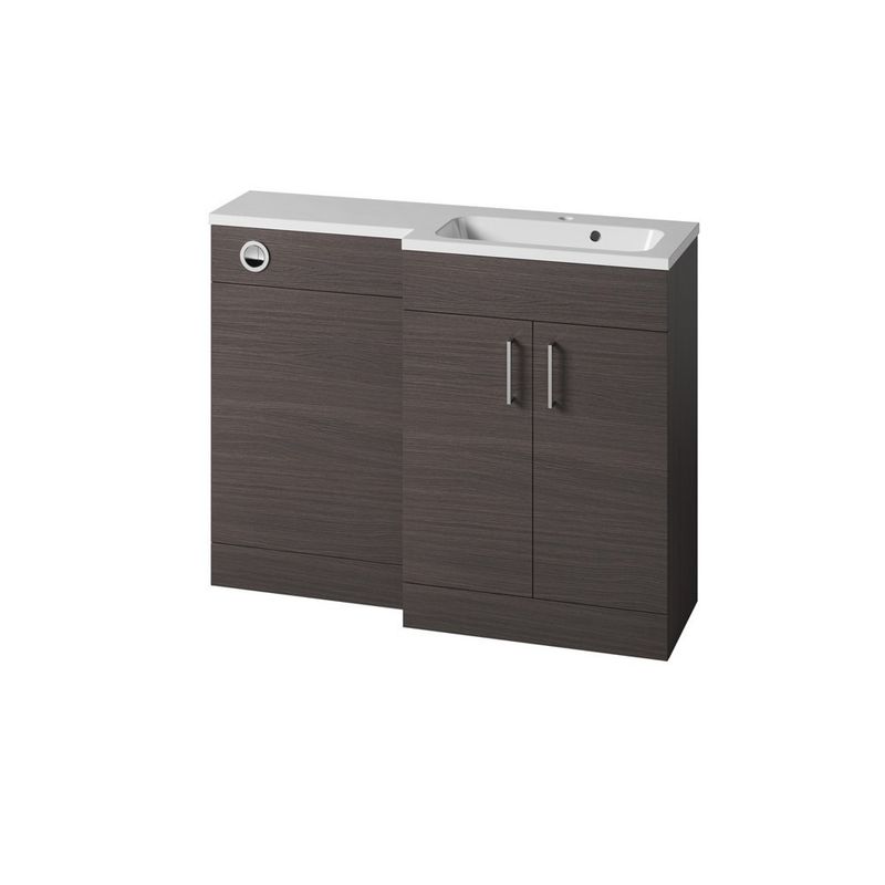 Essential Montana 1100mm Urban Grey L-Shape Right Hand Vanity Unit ...