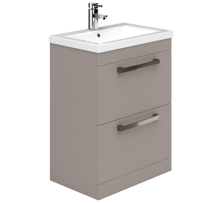 Essential Nevada Cashmere 2 Drawer Floor Standing Washbasin & Unit ...