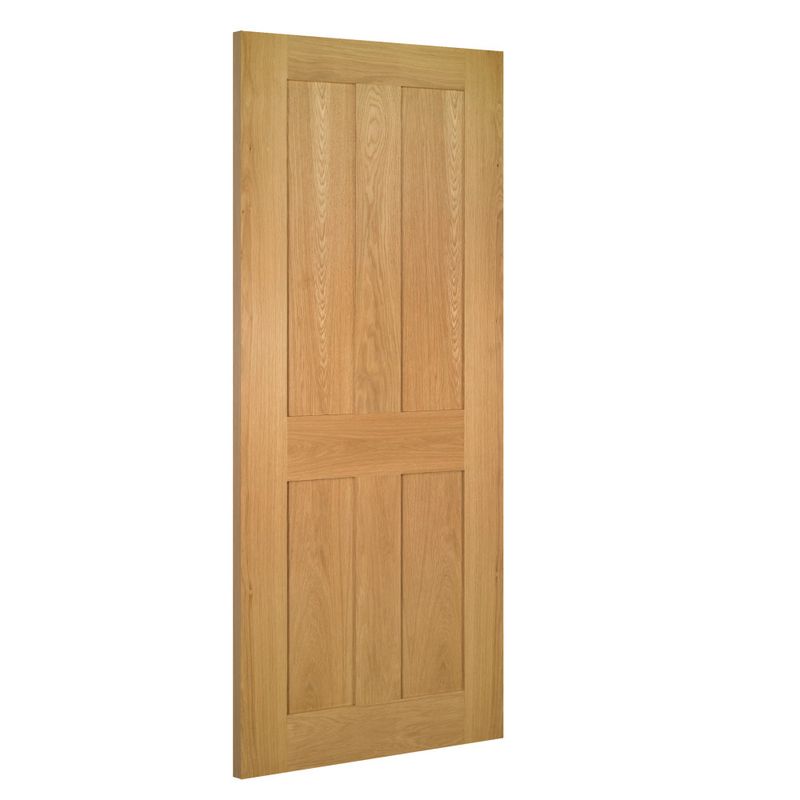 Deanta Eton Unfinished Oak Internal Door - 1981mm x 686mm (78 inch x 27 ...