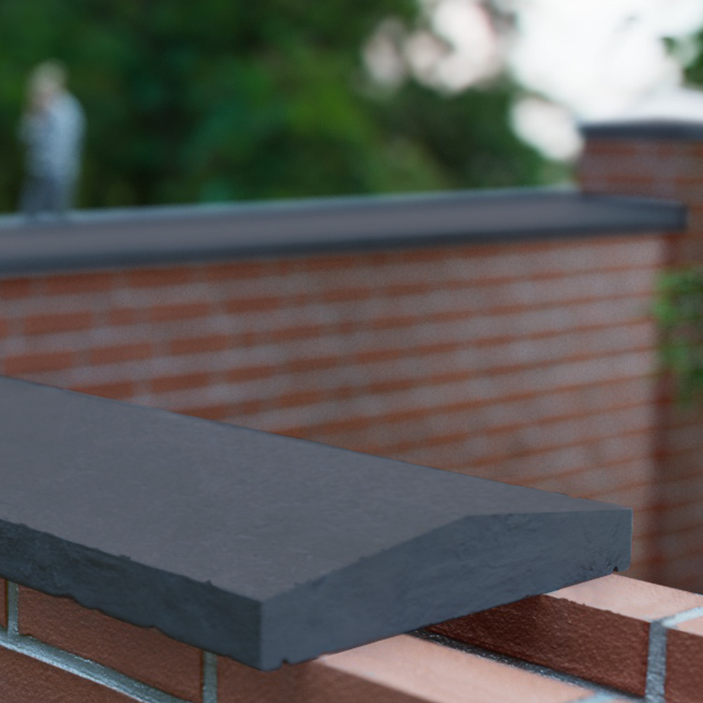 Eurodec 35-50mm Twice Weathered Concrete Coping Stone | Landscaping ...