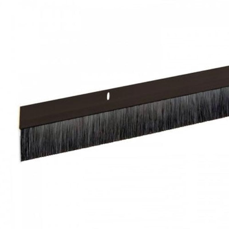 Exitex Bottom of Door Draught Excluder Brush Strip 914mm (Brown Plastic ...