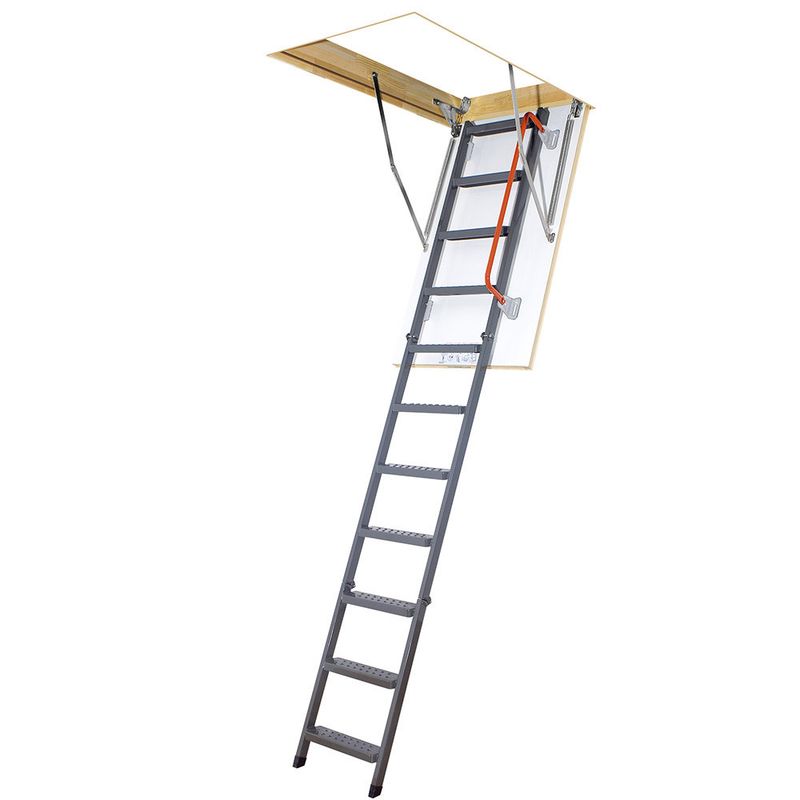 Fakro LMK Komfort 3 Section Metal Loft Ladder 2 8m Length 55cm X fakro-lmk-komfort-3-section-metal-loft-ladder-2-8m-length-55cm-x