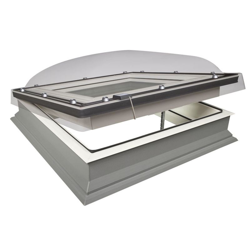 Fakro DEC-C P2 12001200 Z-Wave Flat Roof Dome & Kerb - 1200mm x 1200mm ...