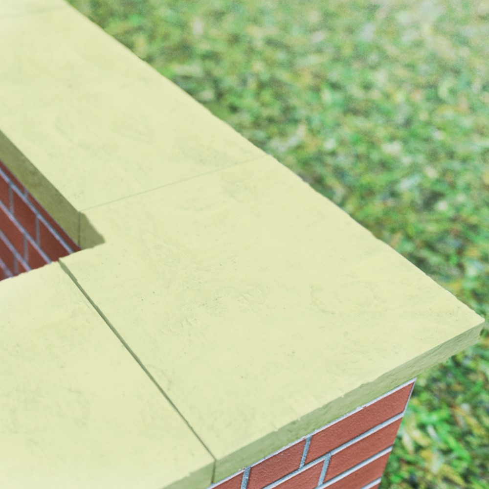 Eurodec 50mm Flat Concrete Coping Stone Return 450mm x 500mm (fits ...