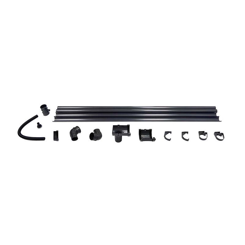 FloPlast MiniFlo Half Round Guttering Shed Pack - Anthracite Grey ...