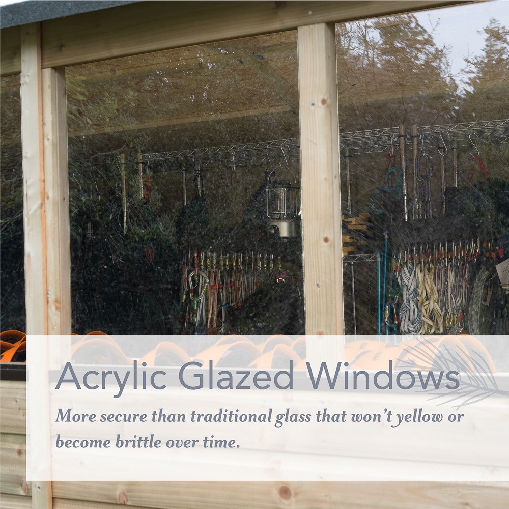 Forest Garden Beckwood 2 Windows Pent Shed with Double Door (Installed ...