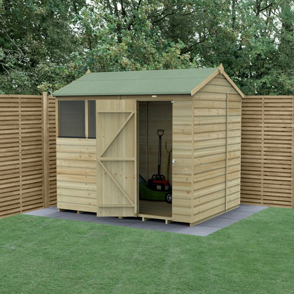 Forest Garden Beckwood 2 Windows Reverse Apex Shed with Single Door ...