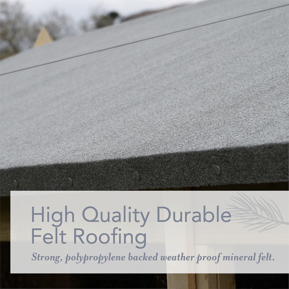 Forest Garden Beckwood 4 Windows Apex Shed with Double Door - 8ft x ...