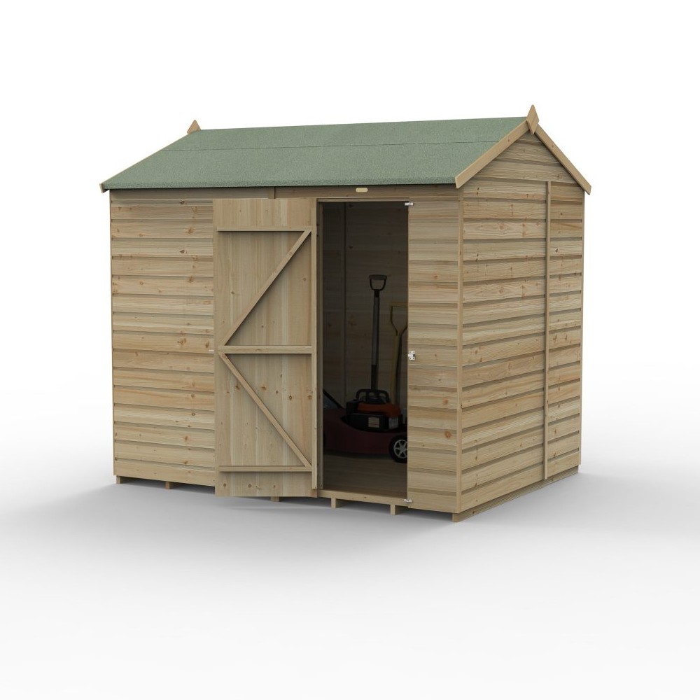 Forest Garden Beckwood No Windows Reverse Apex Shed with Single Door ...