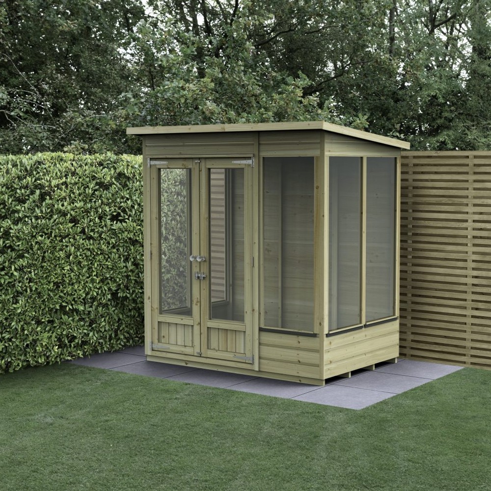 Forest Garden Beckwood Pent Summerhouse - 6ft x 4ft | Landscaping ...