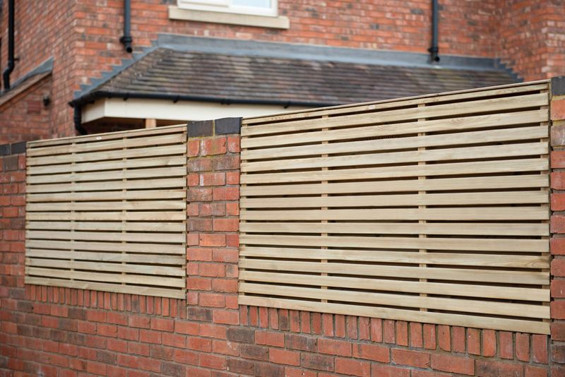 Forest Garden Pressure Treated Contemporary Double Slatted Fence Panel ...