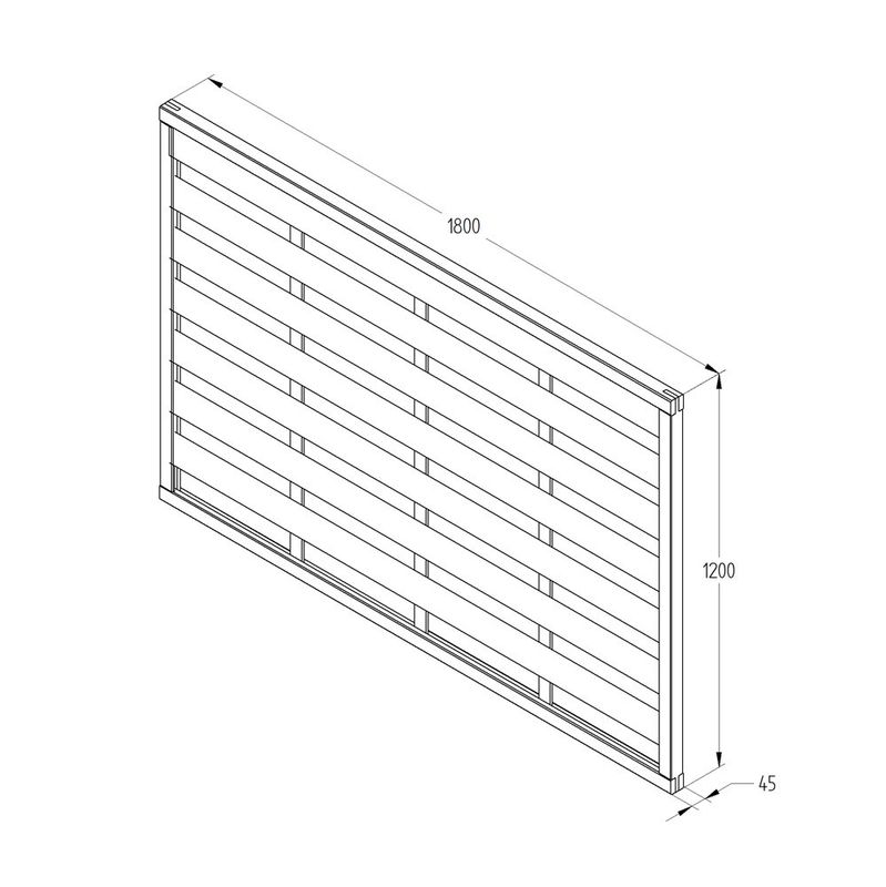 Forest Garden Pressure Treated Decorative Europa Plain Fence Panel ...