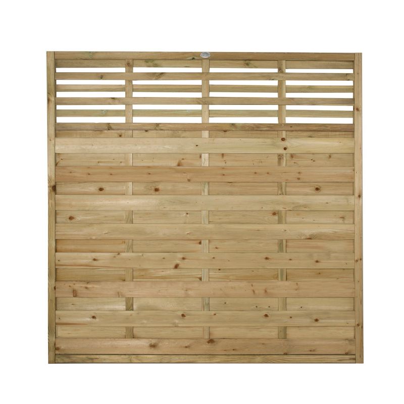 Forest Garden Pressure Treated Decorative Kyoto Fence Panel 6ft x 6ft ...