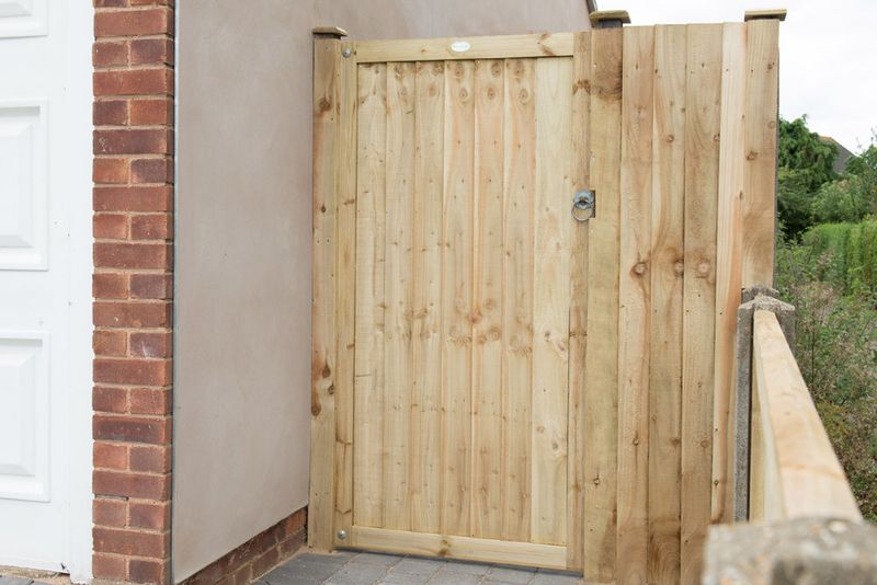 Forest Garden Pressure Treated Feather Edge Gate - 6ft (1.8m x 0.92m ...