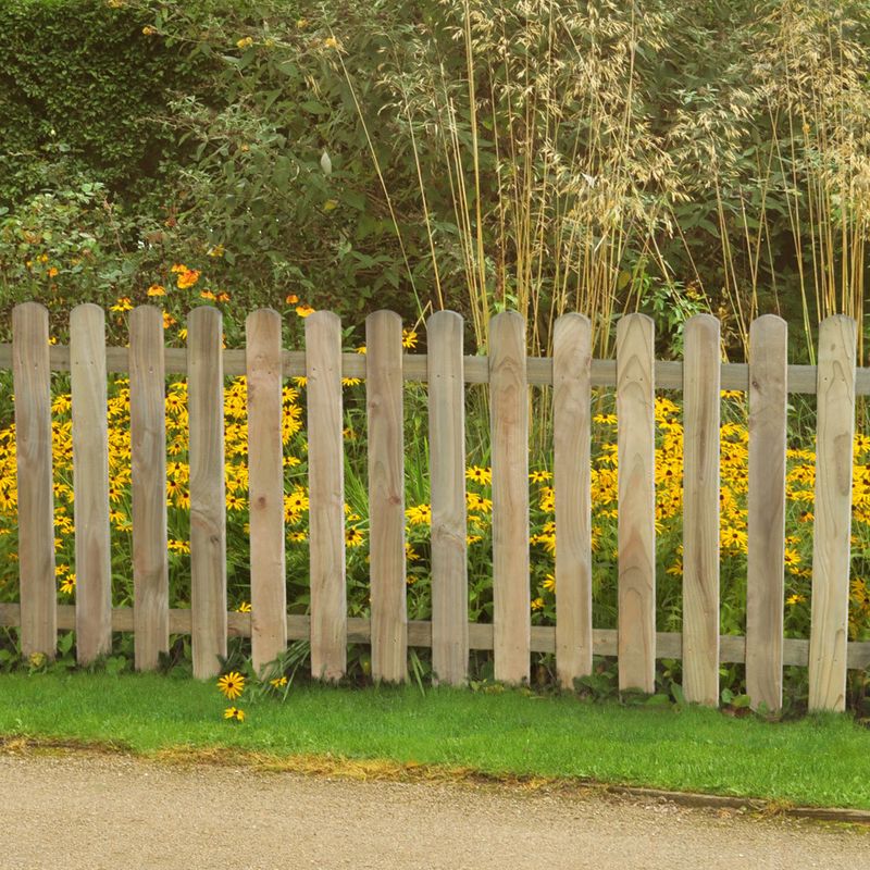 Forest Garden Pressure Treated Heavy Duty Pale Fence Panel 6ft x 3ft (1 ...