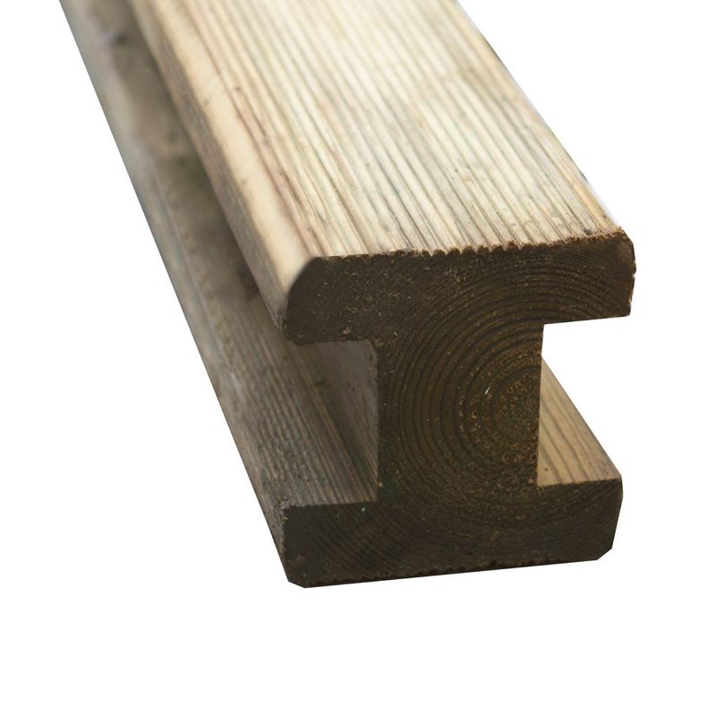 Forest Garden Reeded Slotted Post - 8ft (240 x 9.4 x 9.4cm) | Drainage ...