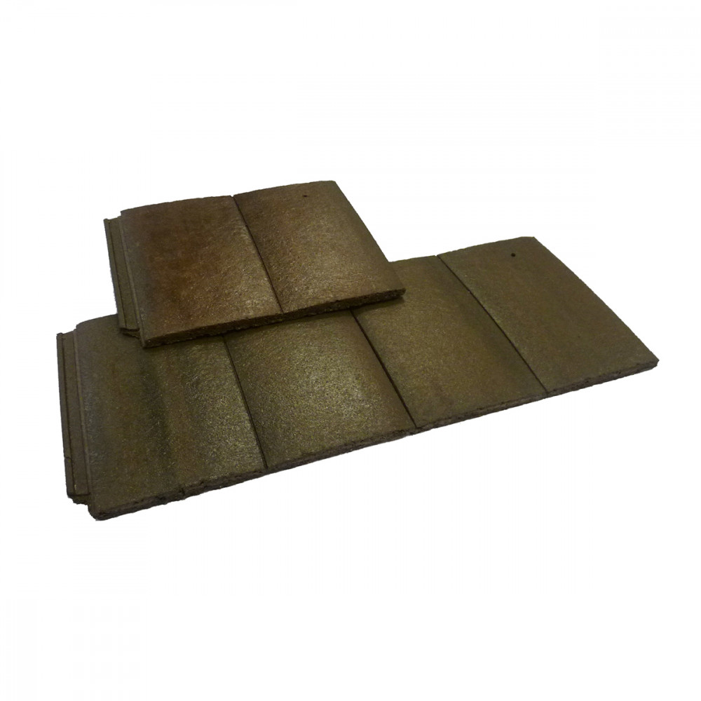 Forticrete Gemini Interlocking Plain Concrete Roof Tile - Dark Blend ...
