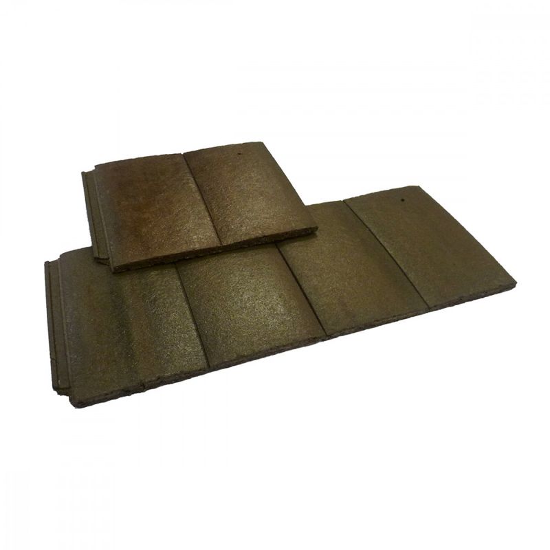 Forticrete Gemini Interlocking Plain Concrete Roof Tile - Dark Blend ...