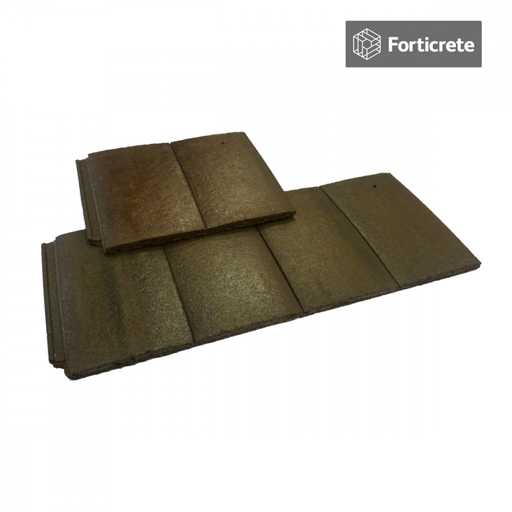 Forticrete Gemini Interlocking Plain Concrete Roof Tile - Dark Blend ...