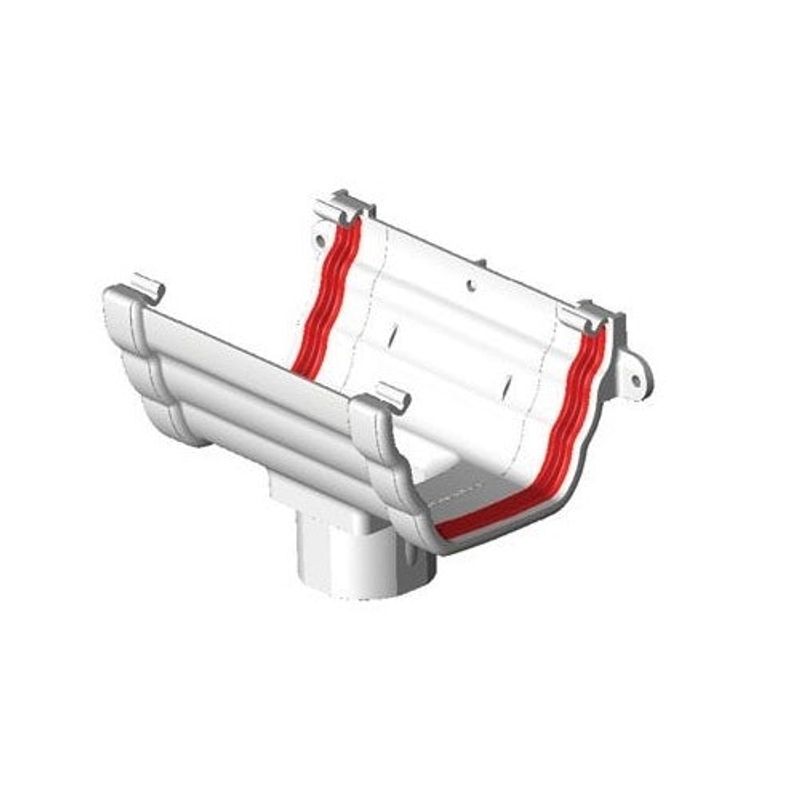 Freeflow Ogee Style Gutter Running Outlet - Caramel | Drainage Superstore®