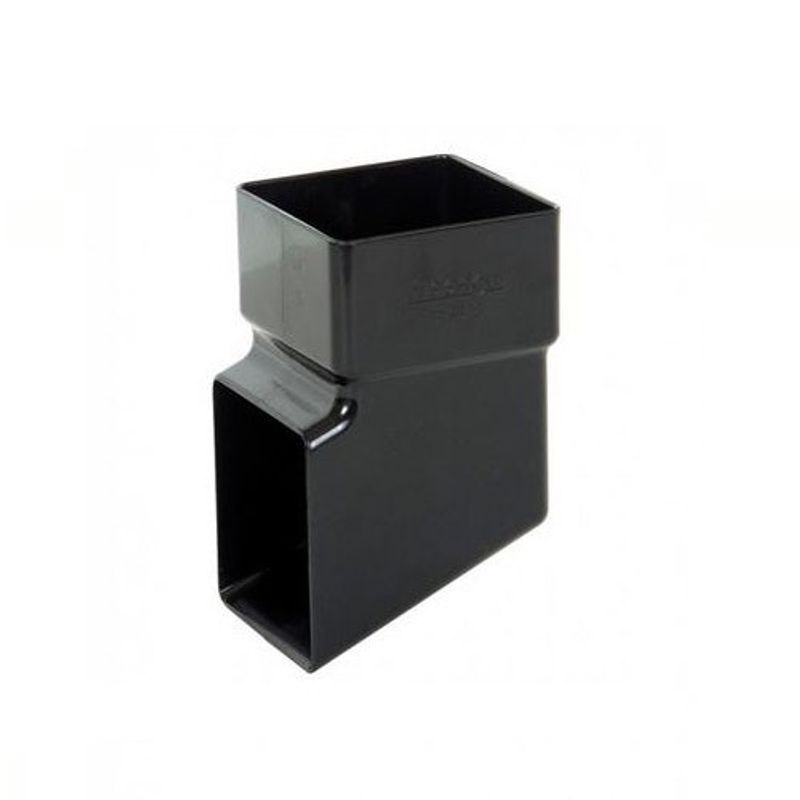 Freeflow Square Plastic Downpipe Shoe 65mm - Black | Drainage Superstore®