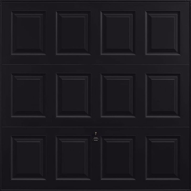 Garador Georgian Framed Black Canopy Garage Door | Door Superstore®
