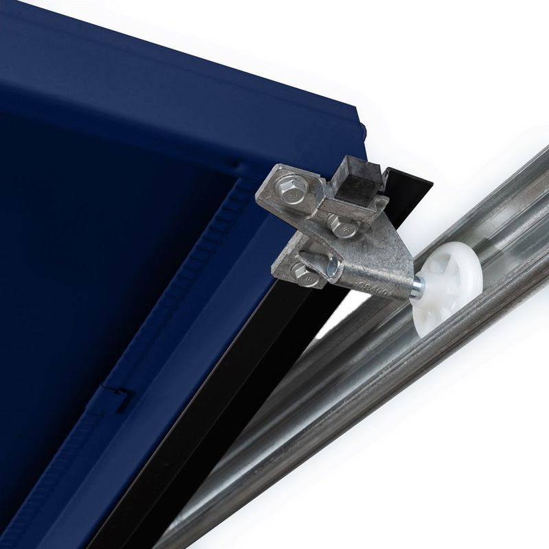 Garador Horizon Framed Steel Blue Retractable Garage Door | Door ...