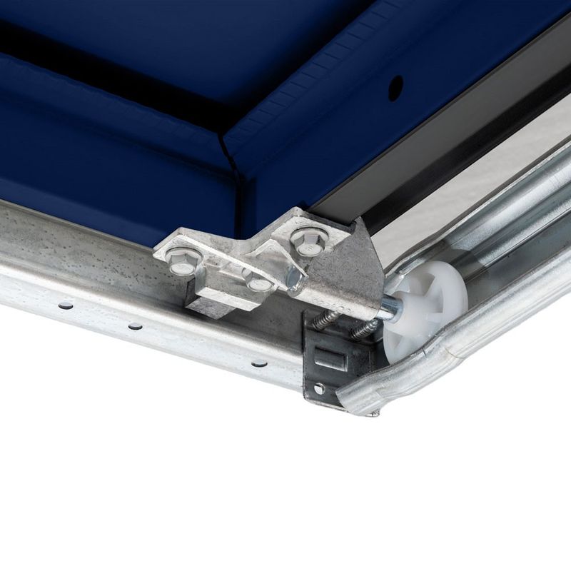 Garador Horizon Framed Steel Blue Retractable Garage Door | Door ...