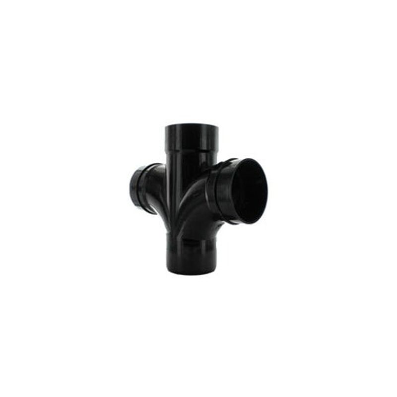 Hunter Plastic Solvent Weld 110mm Soil Pipe 92.5dg Double Branch Socket ...