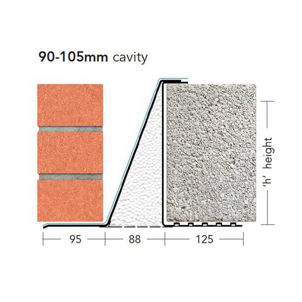 IG L5/100 WIL Extra Heavy Duty Steel Lintel 90-105mm Cavity - 3900mm ...