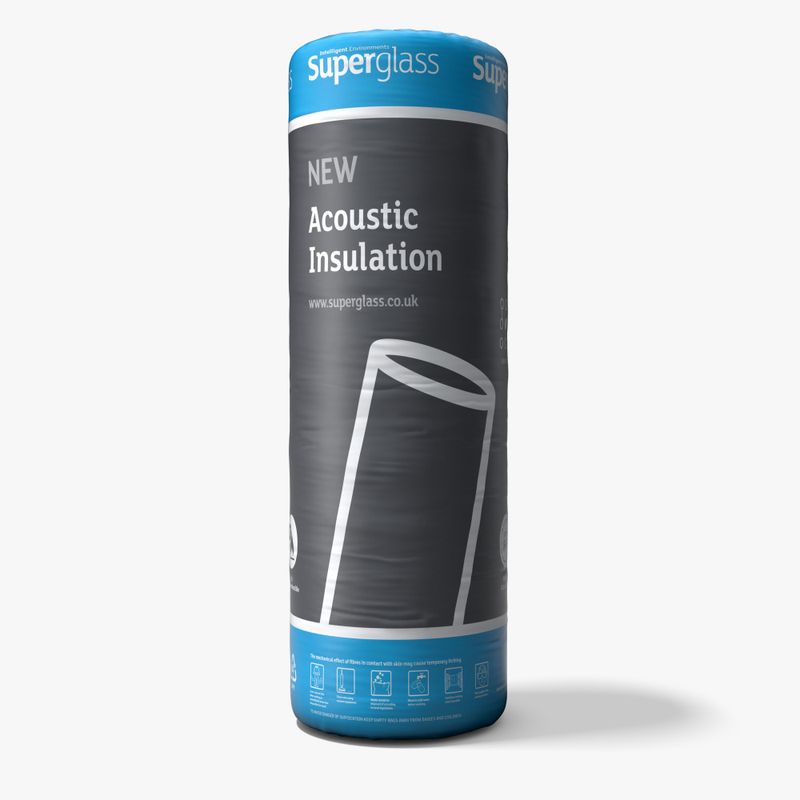 Superglass Acoustic Partition Roll Insulation in 27.00m2 Pack - 25mm ...
