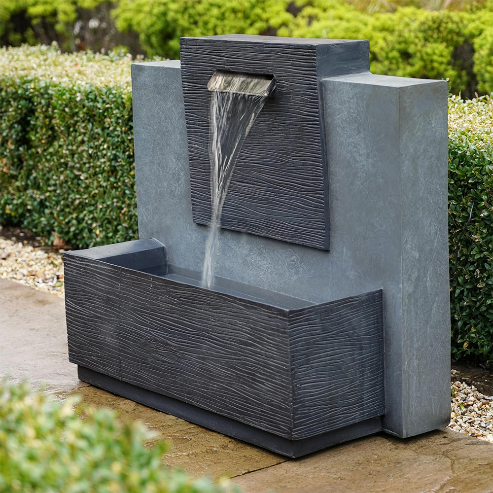 Cement Outdoor Large Contemporary Water Feature - 710mm x 800mm ...