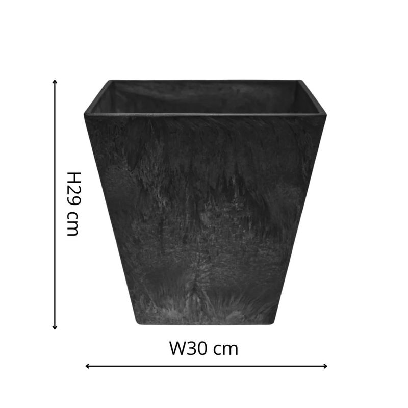 Ella Black Outdoor Artstone Plant Pot | Landscaping Superstore®