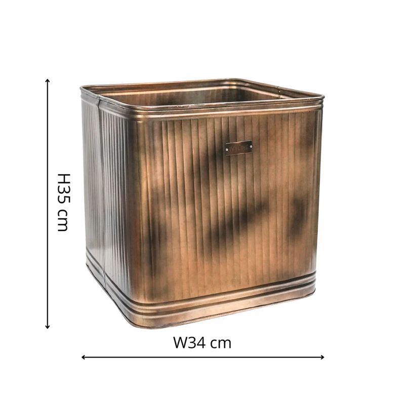 Hampton Copper Outdoor Square Metal Planter | Landscaping Superstore®