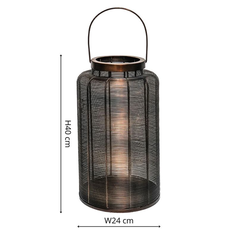 Hampton Copper Outdoor Woven Metal Lantern | Drainage Superstore®