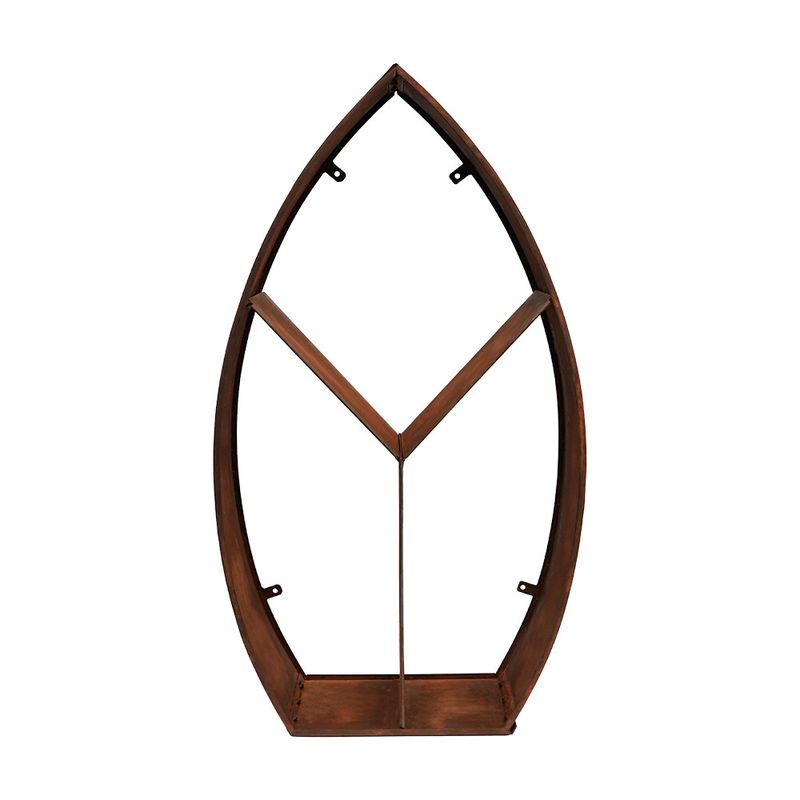 Natural Rust Leaf Arch Sculptural Log Storage - 1250mm x 710mm ...
