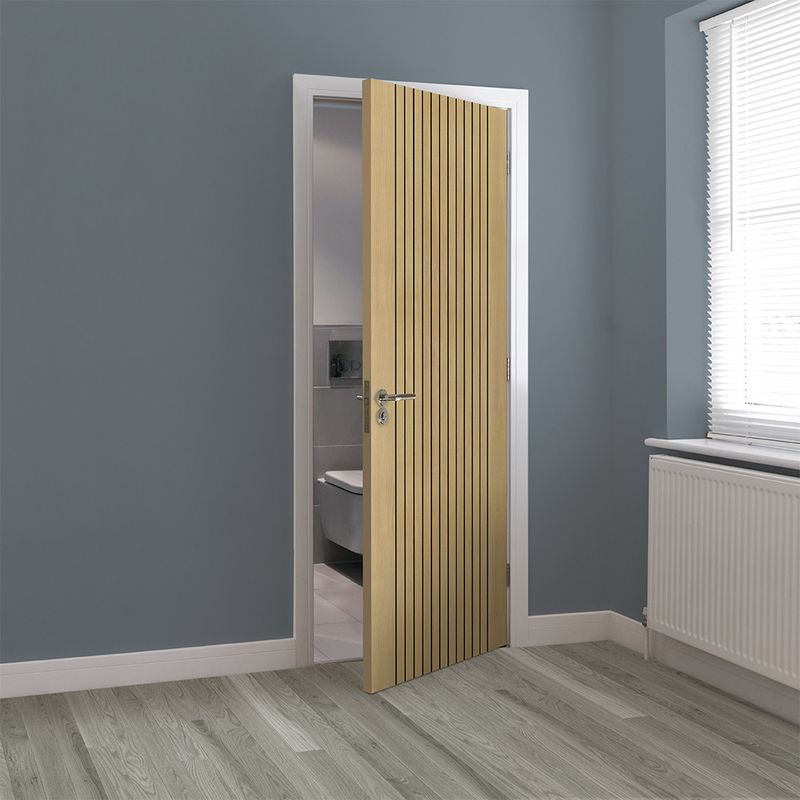 JB Kind Aria Fluted Oak Laminate Internal Door | Door Superstore®