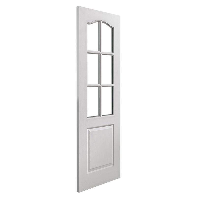 JB Kind Classique White Primed 6 Light Glass Internal Door | Door ...