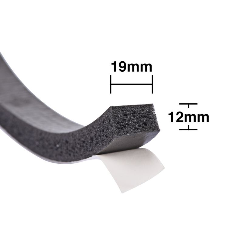 Stormguard Extra Thick Wide Rubber Foam Weather Strip Seal (Black ...