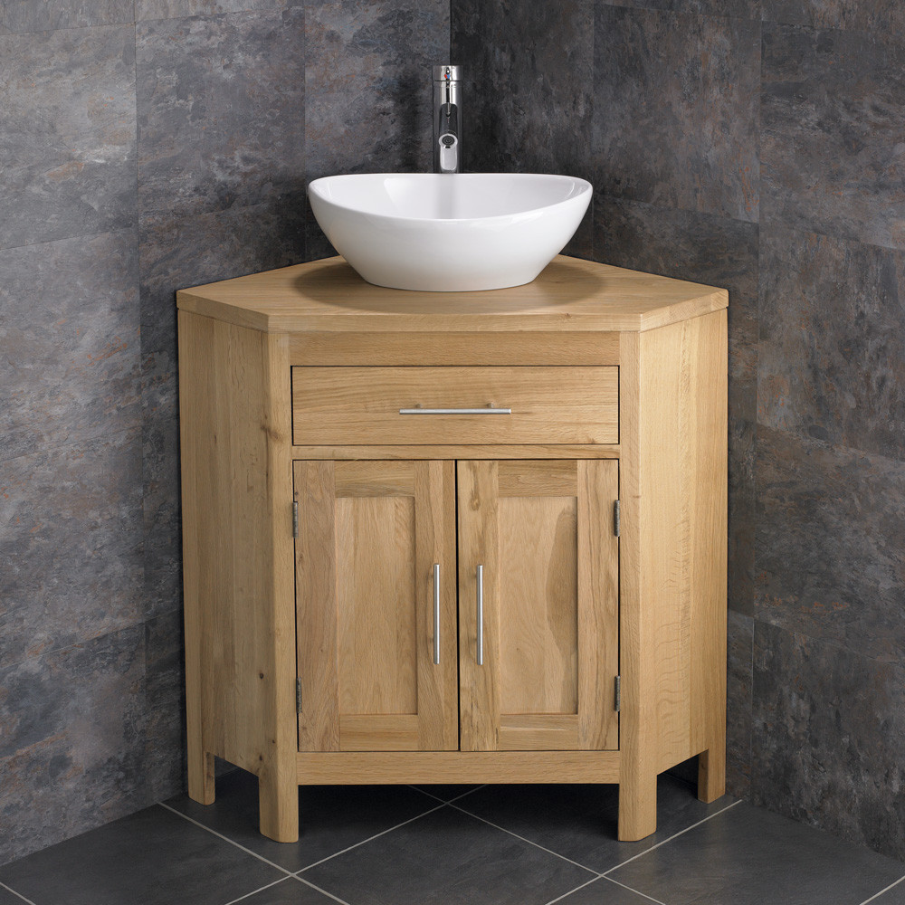 Large Corner Vanity Unit & Ceramic Oval Basin | Plumbing Superstore®