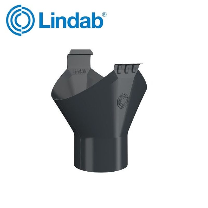 Lindab Half Round Gutter Outlet - Black | Drainage Superstore®