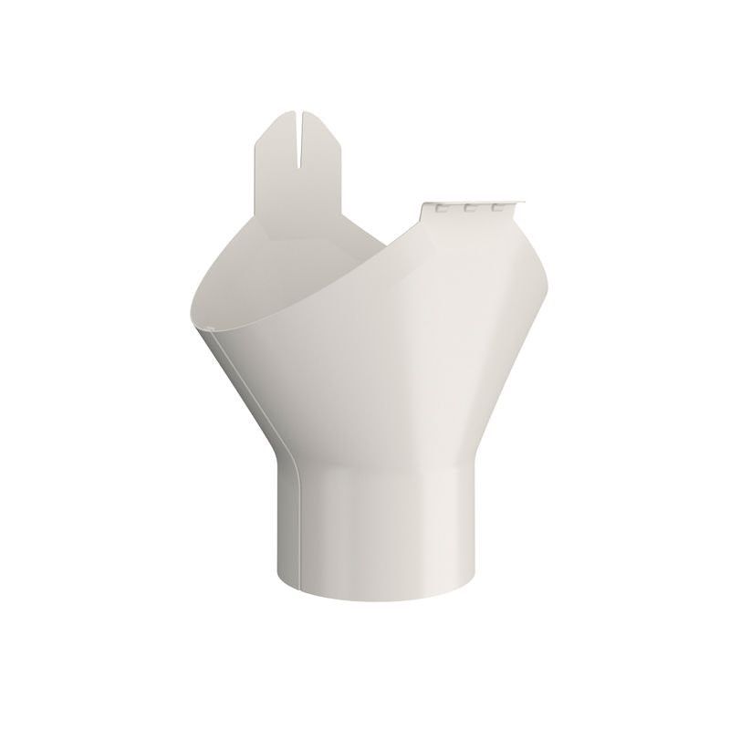 Lindab 125mm-100mm Half Round Steel Gutter Outlet - Antique White ...