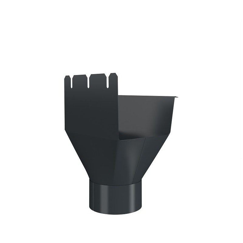 Lindab 140mm - 75mm Rectangular Gutter Outlet - Anthracite Grey ...