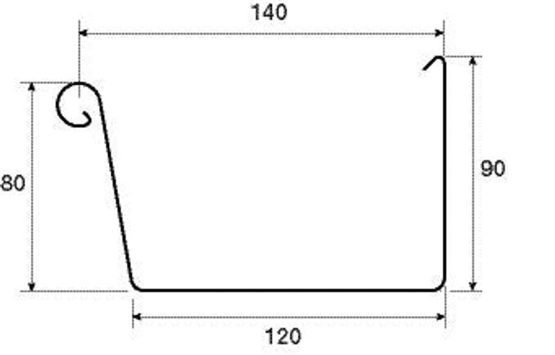 Lindab Magestic 140mm Rectangular Galvanised Steel Gutter | Drainage ...
