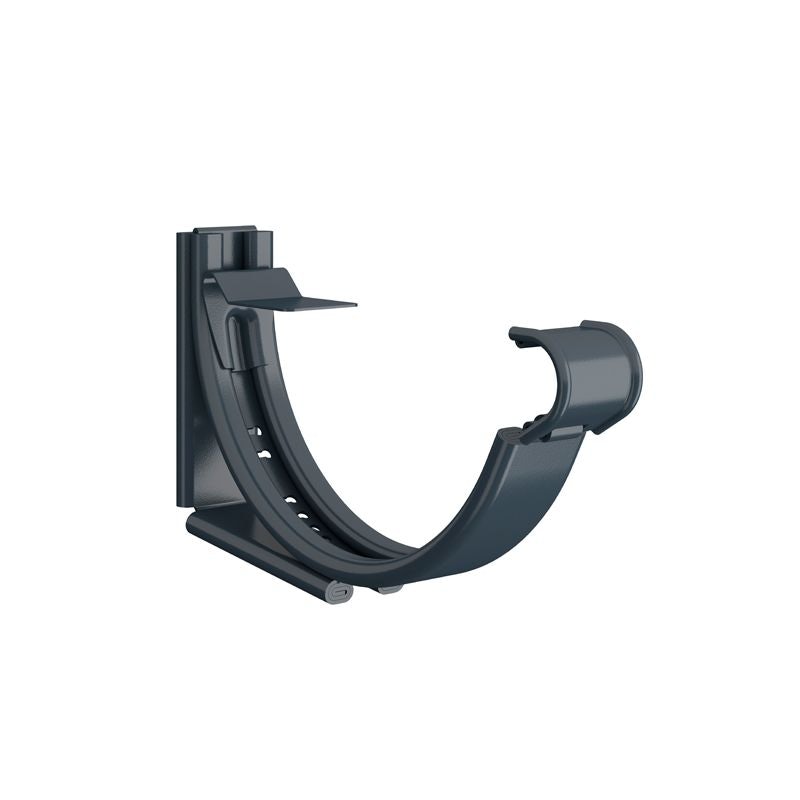 Lindab 100mm Round Steel Adjustable Snap-On Bracket - Anthracite Grey ...