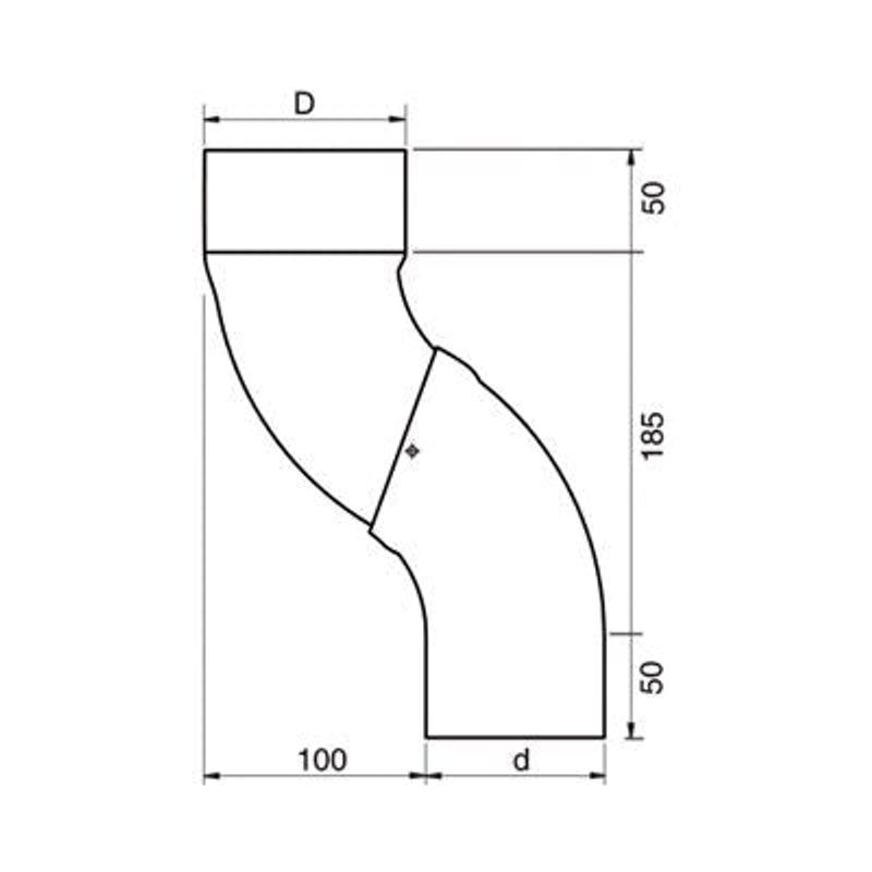 Lindab 100mm Round One Piece Bend - Anthracite Grey | Roofing Superstore®