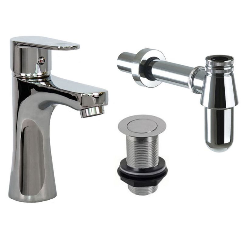 Low Chrome Tap with Unslotted Waste & Bottle Trap | Plumbing Superstore®